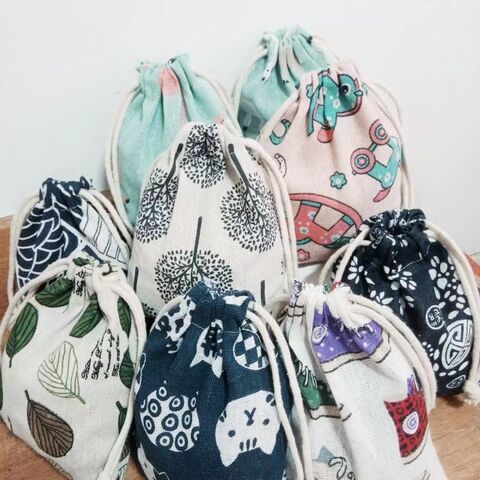 Cotton Linen Draw String Bag Gift Bag Promotional Bag Given Bag Present ...