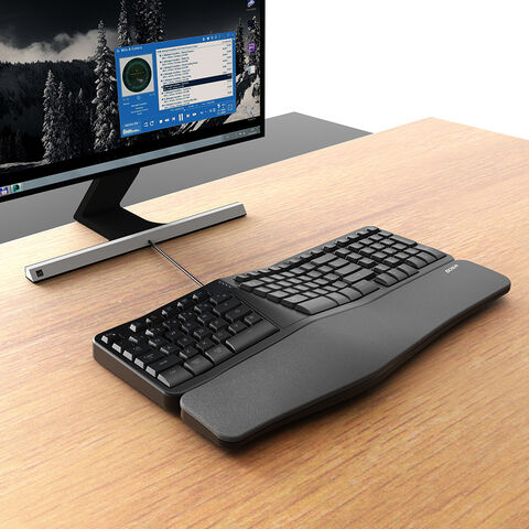 Led Light Ergo Keyboard,rest-split Keyboard Ergonomic Design Wired ...