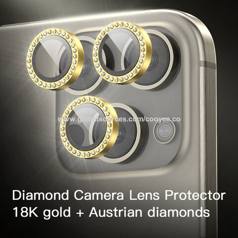 New Product 18k Gold + Austrian Diamonds Camera Lens Tempered Glass ...