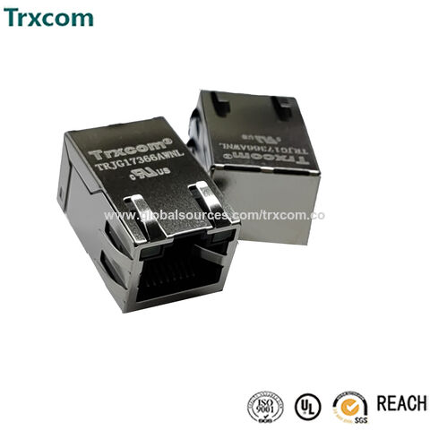 Tab Up Rj45 With 10/100m Intergrated Magnetic Port Rj45 Connector, G27 ...