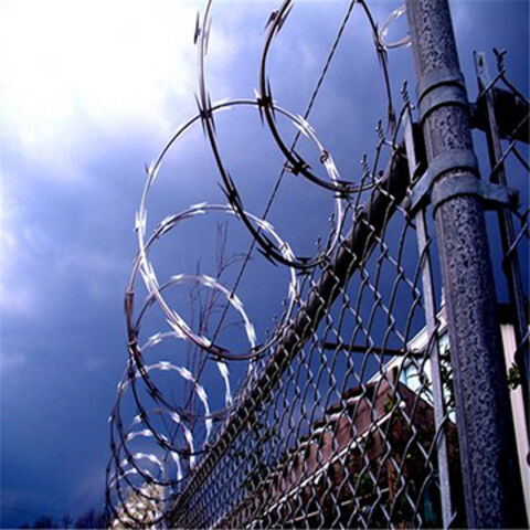 Factory Price Electric Galvanized Razor Barbed Wire For Prison Walls ...