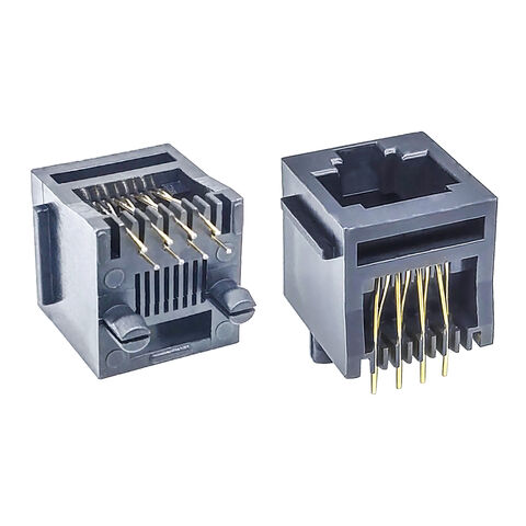 Buy Wholesale China Vertical Rj45 Pcb Socket Female Head 1x1 Port 8pin ...