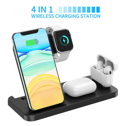 4 In 1 5w 10w 7.5w Multifunction Foldable Wireless Charger Station For ...
