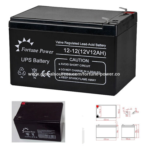 Fortune Power 6 Dm 10 Lead Acid Battery In Rechargeable Batteries 12v ...