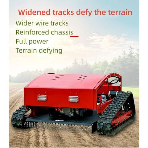 Buy Wholesale China Remote Control Lawn Mower Small Track Oil Electric ...