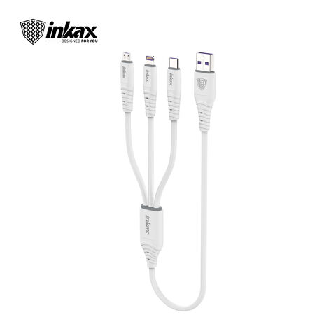 Factory Direct High Quality China Wholesale Inkax High Quality 5a 3 In 1 Fast Charging Cable ...