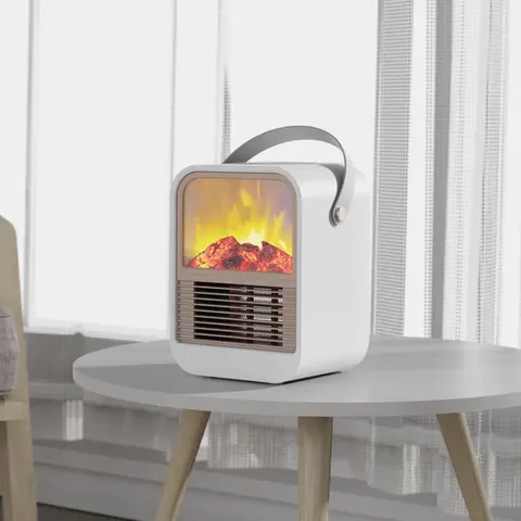 High-quality Portable Flame Heater Desktop Mini Electric Heater Fan ...