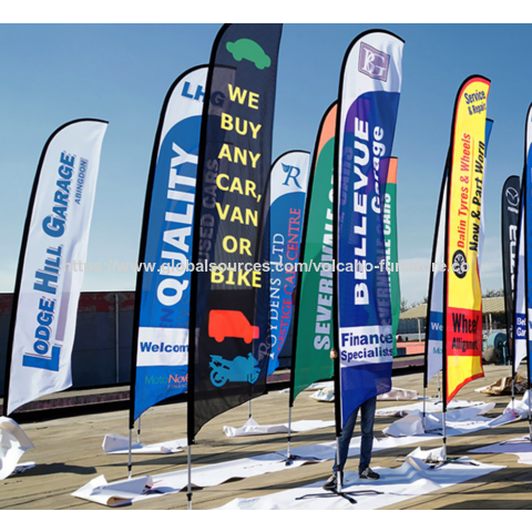 Custom Feather Flag Logo Graphic Print Beach Bow Flag Promotional ...