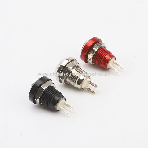 Buy Wholesale China 8 Mm 2 Pins Waterproof Latching Metal Push Button ...