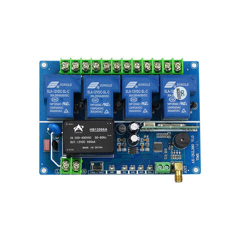 Ac220~380v 4 Channels 315 433mhz Universal Relay Receiver Module Rf ...