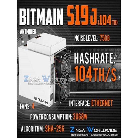 Antminer S19j Pro 100t Asic Miner Bitmain Antminer S19j Pro 100th/s ...