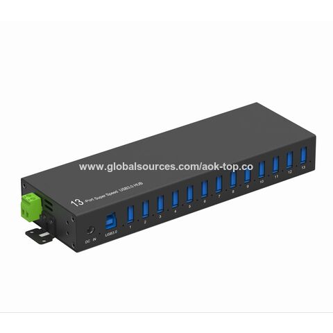 Industrial 13-port Usb 3.0 Hub, Wall, Dest And Din-rail Mountable ...