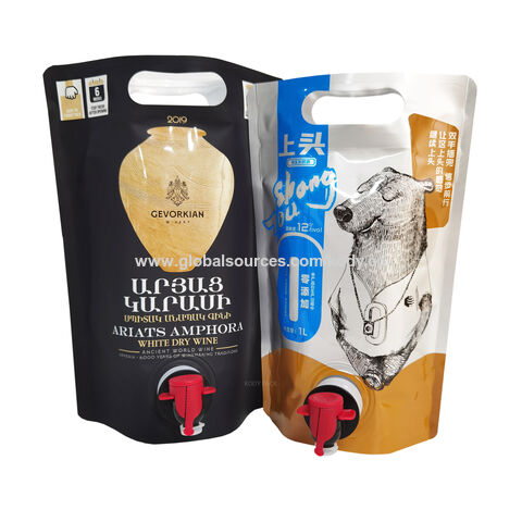 Buy Wholesale China 1l-5l Stand Up Pouch Bib With Tap Foldable Beer Bag ...