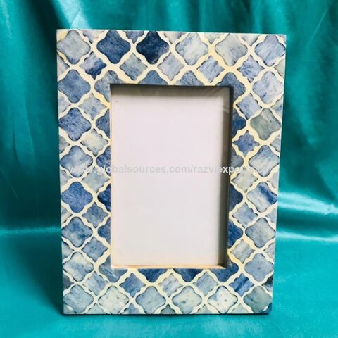 Bulk Buy India Wholesale Blue Antique Wood And Bone Inlaid Photo Frames ...