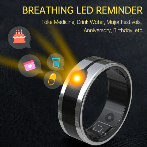 Bluetooth Control Gesture Slim Smart Ring With Sos Emergency Call For ...