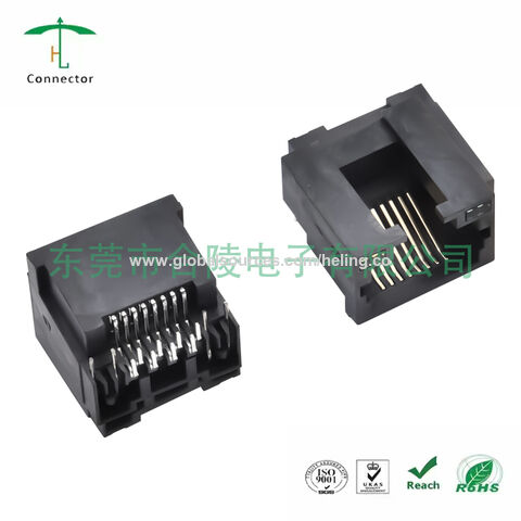Bulk Buy China Wholesale 10p8c 10/100base-t Magnetic Rj45 Connector, Tab-up, Shielded With Emi ...
