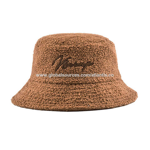 Buy Wholesale China New Arrival One Layer Bucket Hat Lambswool Material ...