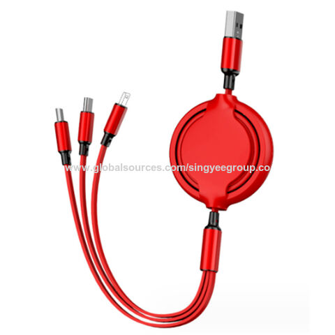 Buy China Wholesale 3-in-1 Telescopic Data Cable 3a Fast Charging Multi ...