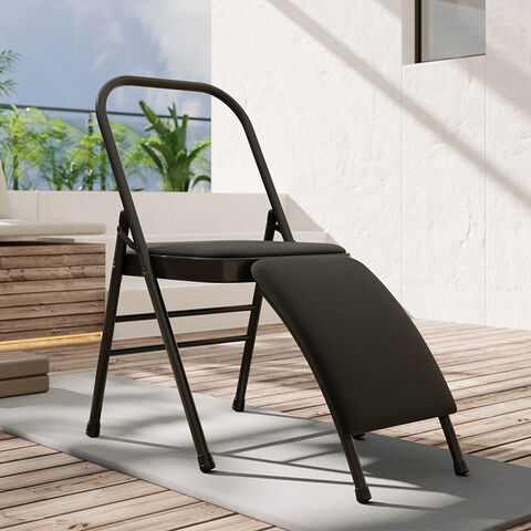 Sport Yoga Auxiliary Chair With Lumbar Back Support Foldable Balance ...