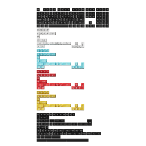 Manufacturer Pbt Double Shot Mda Profile Wob Building Blocks Keycaps ...