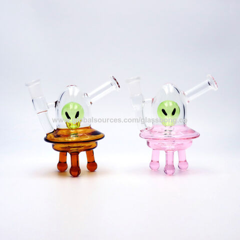 5inch Small Glass Bong Alien Shape Borosilicate Glass Bongs Handmade ...