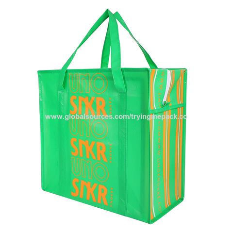 Buy Wholesale China Wholesale Eco Friendly Zipper Grocery Tote Bag Non ...