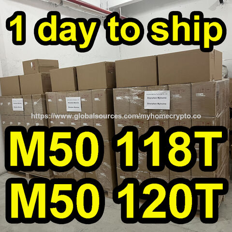 Buy Wholesale China Whatsminer M50 120t In Stock Btc Asic Whatsminer M50 118t M53 M63 Antminer ...