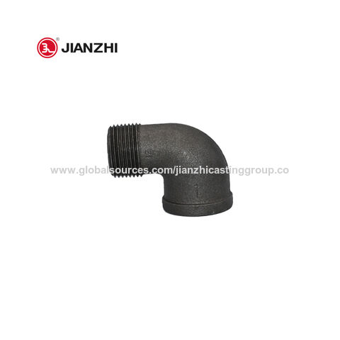 Jianzhi Wholesale Facctory High Black Malleable Iron Pipe Fittings Street Elbow 90 Degree Elbow ...