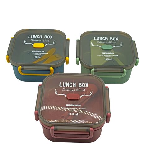 Buy Wholesale China Plastic Bento Lunch Storage Box 1100ml 2 Layers ...