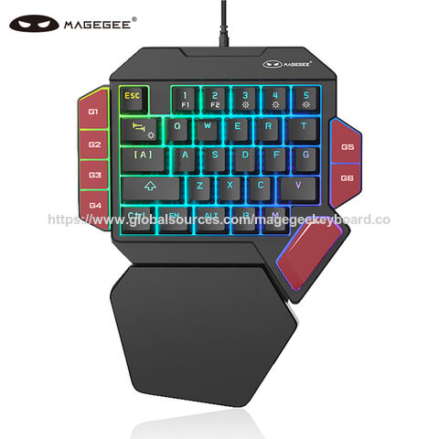 Magegee Mk-axe One Handed Professional Gaming Keyboard, Rgb Backlit 35 ...