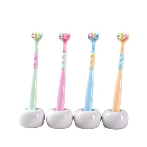 Buy Wholesale China 3 Sided Triple Bristle Toothbrush, Kids Training ...
