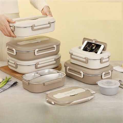 New Four Five Compartment Frosted Color Food Container Warmer Lunch ...
