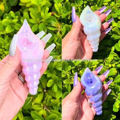Buy Wholesale China Wholesale Colorful Seashell Glass Pipe, Pink Hand ...