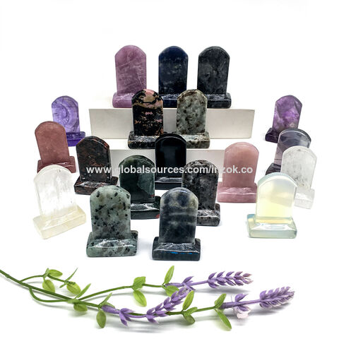 Factory Price Crystal Carving Hand Carved Mix Materials Tombstone ...