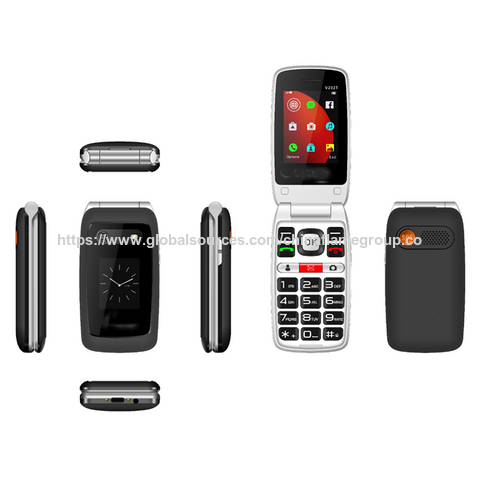 V202t 4g Flip Style Phone, 2.4 Inch Unisoc T107 Cat.1, Sos, Fm, Dual ...