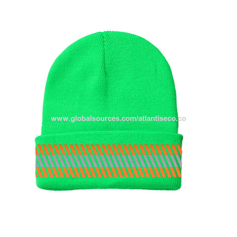 Buy Wholesale China Hats Reflective Knit Hat Safety Beanies High ...