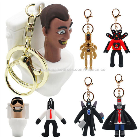 Wholesale 3d Keychains Cartoon Skibidi Toilet Keychain Pvc Soft ...