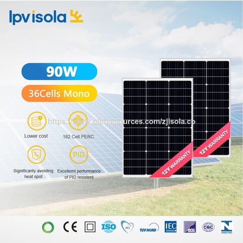 Buy Wholesale China Isola 90w Monocrystalline Solar Panels 80w/90w/100w/110w/120w/130w & Solar ...