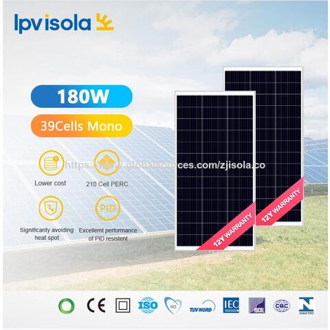Isola 180w Monocrystalline Solar Panels 160w/170w/180w/190w/200w/210w ...