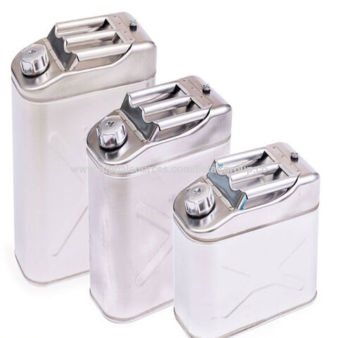Large Capacity 201 Stainless Steel Fuel Outdoor Jerry Can, Metal Jerry ...