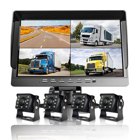 10.1 Inch Quad Split Screen With 4 Pcs 1080p Camera Real Time Blind ...