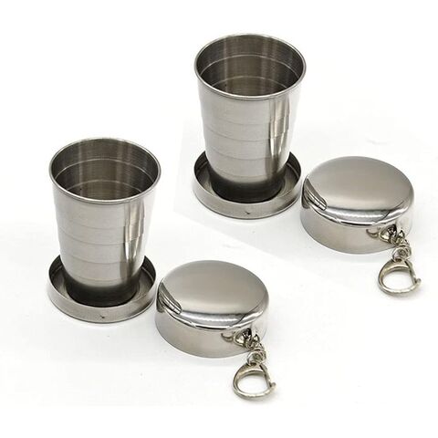 Buy Wholesale China 2pcs 75ml/2.5oz Stainless Steel Collapsible Cup ...