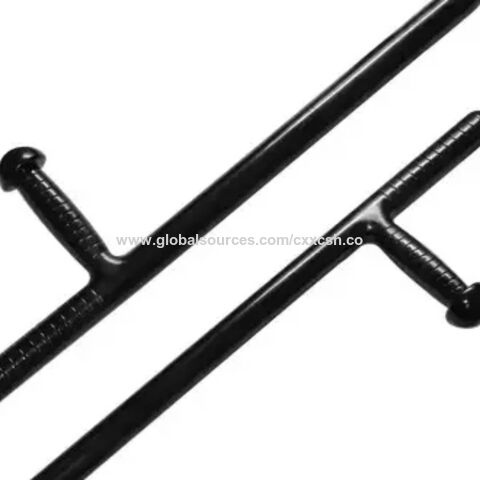 Self Defense Anti Riot Stick Rubber Tactical Baton T-style Baton ...