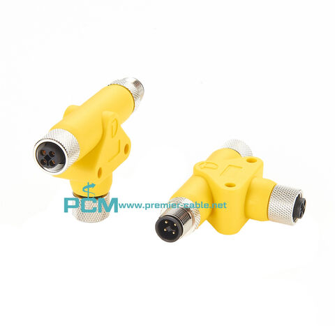 Buy Wholesale China M12 Molded T-splitter Connector T Code 4 Pin M12 T ...
