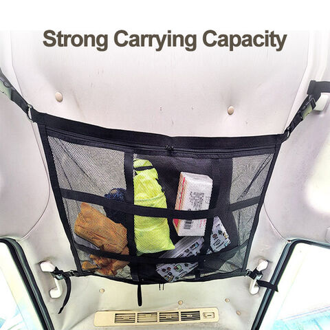 Adjustable Double-layer Mesh Suv Roof Organizer Car Ceiling Cargo Net ...
