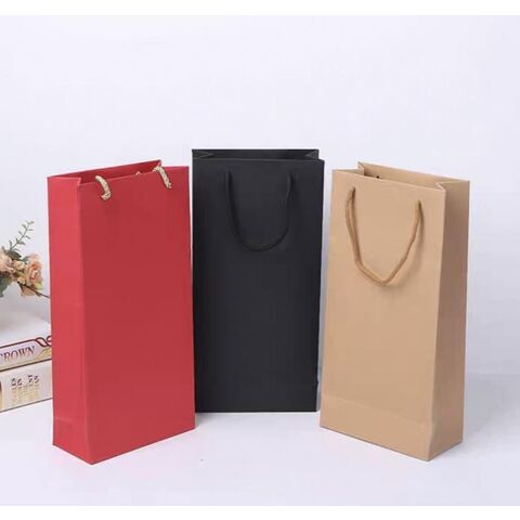 Buy Wholesale China Wholesale Wine Bottle Paper Bag With Logo Print ...
