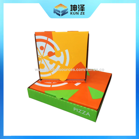 Carton Pizza Box Two-color Bright Food Packaging Box 13" Takeaway Pizza ...