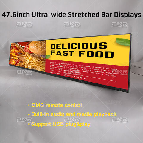 47.6inch Ultrawide Stretched Digital Signage Display,indoor Retail ...