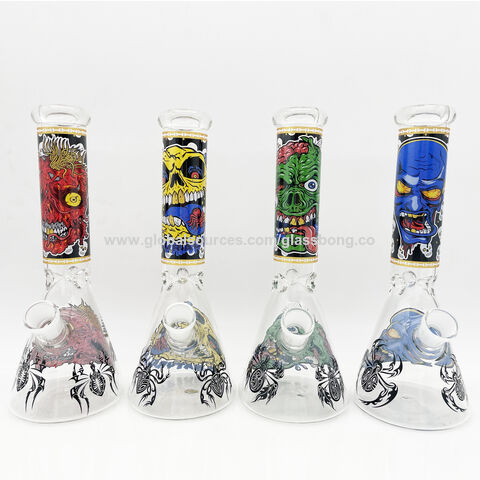 Buy China Wholesale 10inch Decal Beaker 4 Designs Glass Bong Hookahs ...