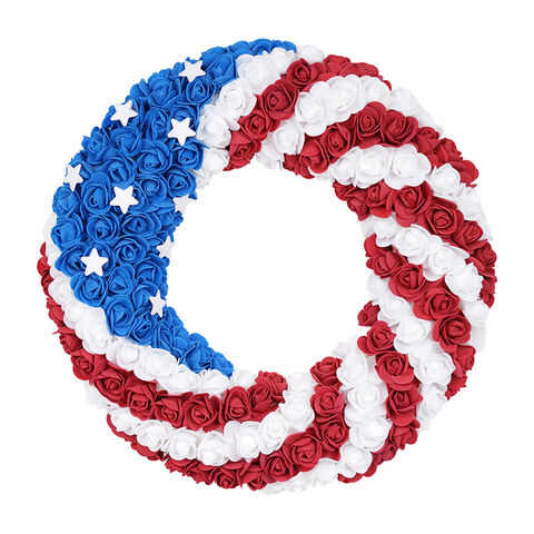 Explosive Decorations American Holiday Decorative Wreath Pe Flower Love ...